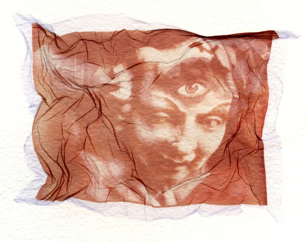 Emulsion lift of a double exposed Gargoyle captured at the City Museum ...