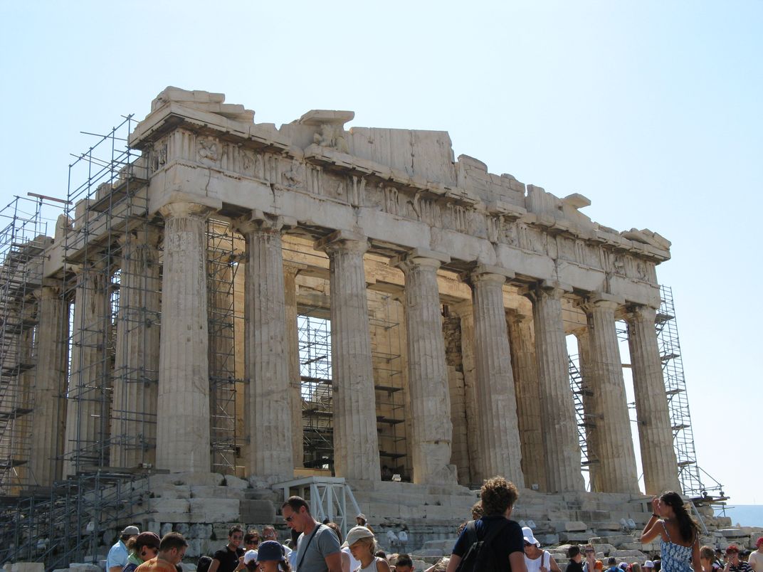 Exploring the Acropolis and Parthenon on a hot, July summer day in ...