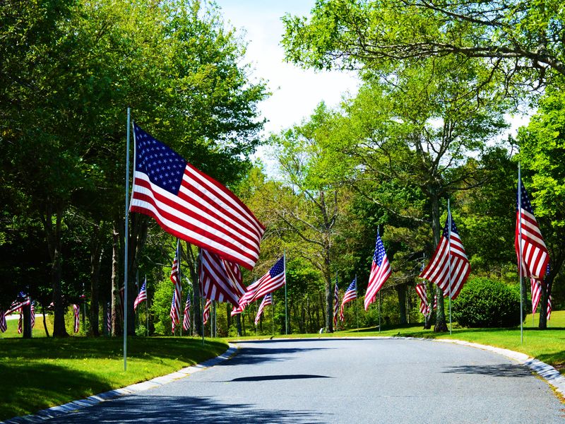The entrance to The National Cemetery-Bourne, MA | Smithsonian Photo ...