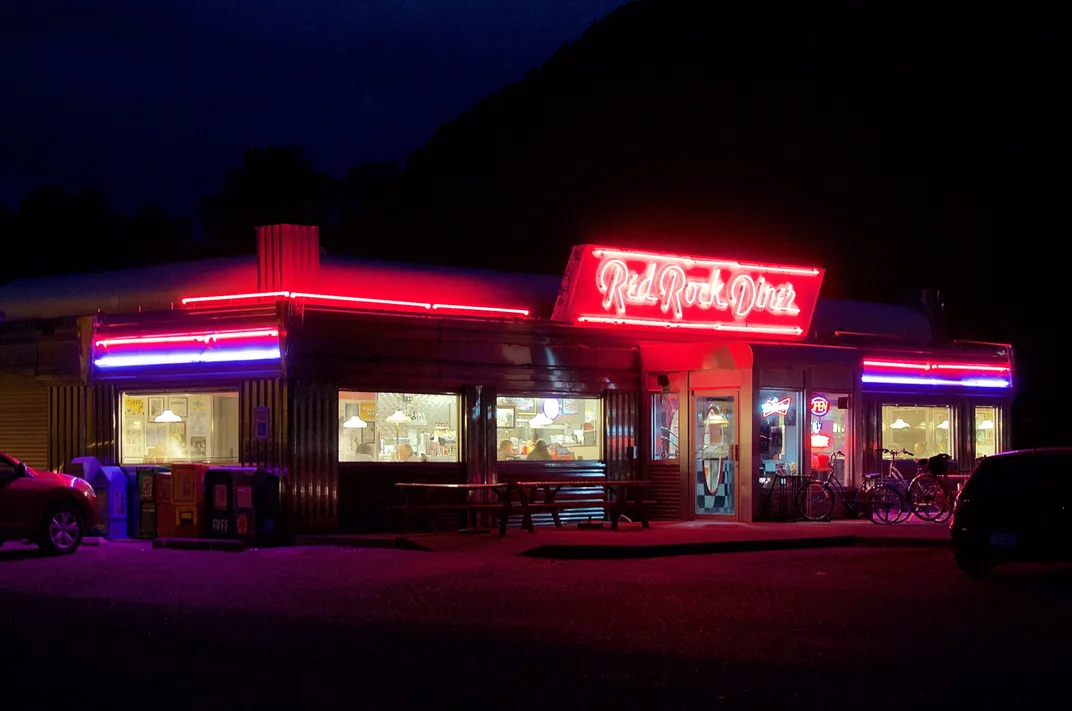 Red Rock Diner at night | Smithsonian Photo Contest | Smithsonian Magazine