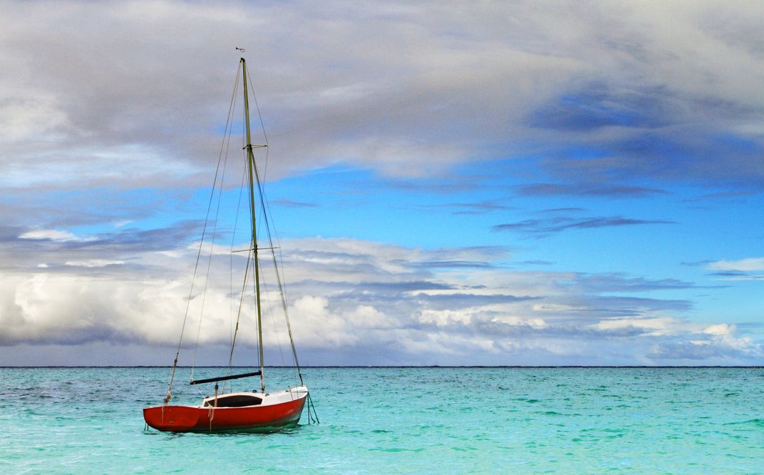 Walking the beaches of Lanakaii in Hawaii, I spotted this sail boat ...