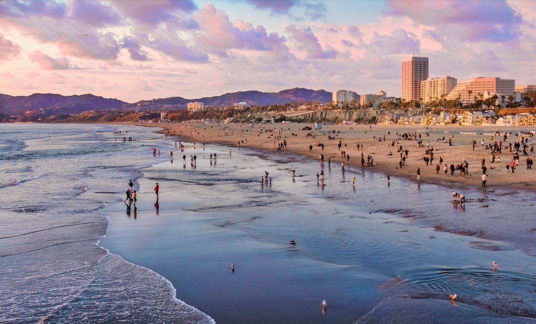 Santa Monica Beach Winter Sunset - California | Smithsonian Photo ...