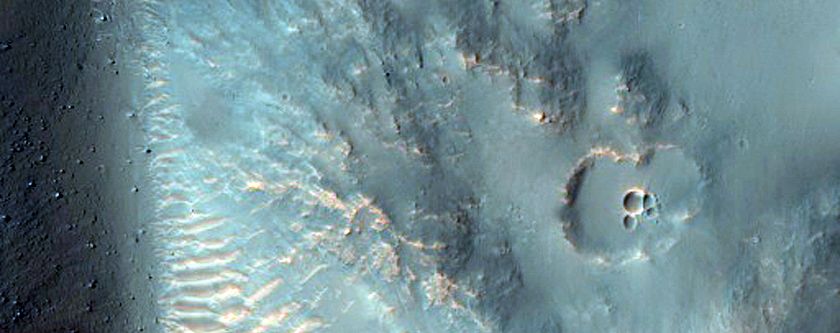 mars surface aerial view
