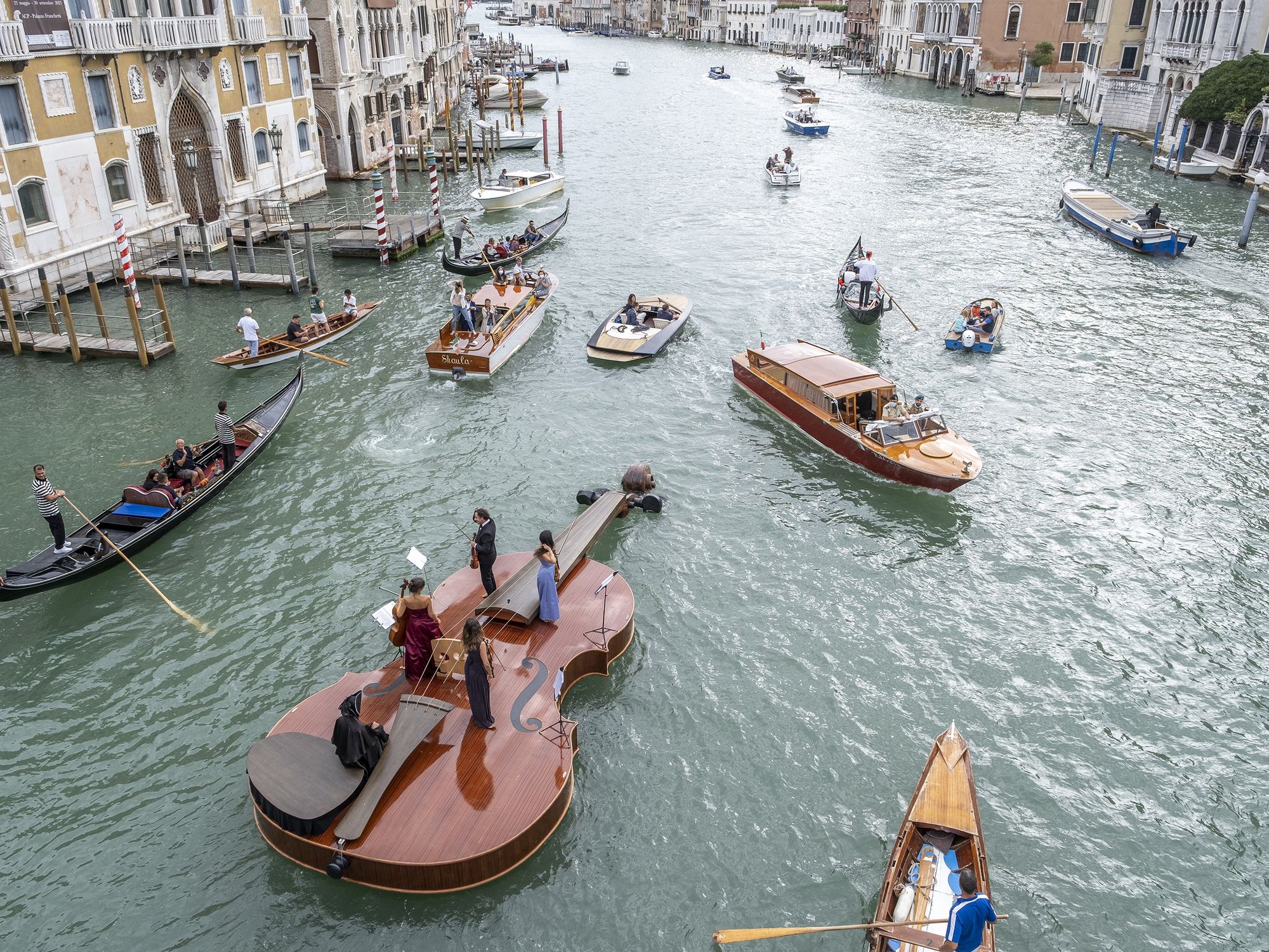Why a String Quartet Set Sail on a Giant Violin in Venice's Grand Canal