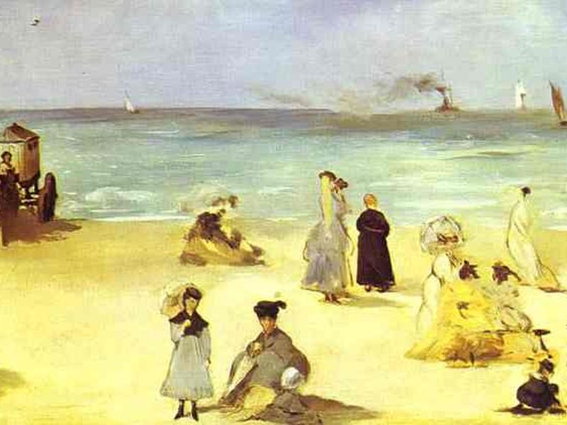 Beach People Drawing Fotodruck For Sale Mit "Aerial Ocean Beach Print,