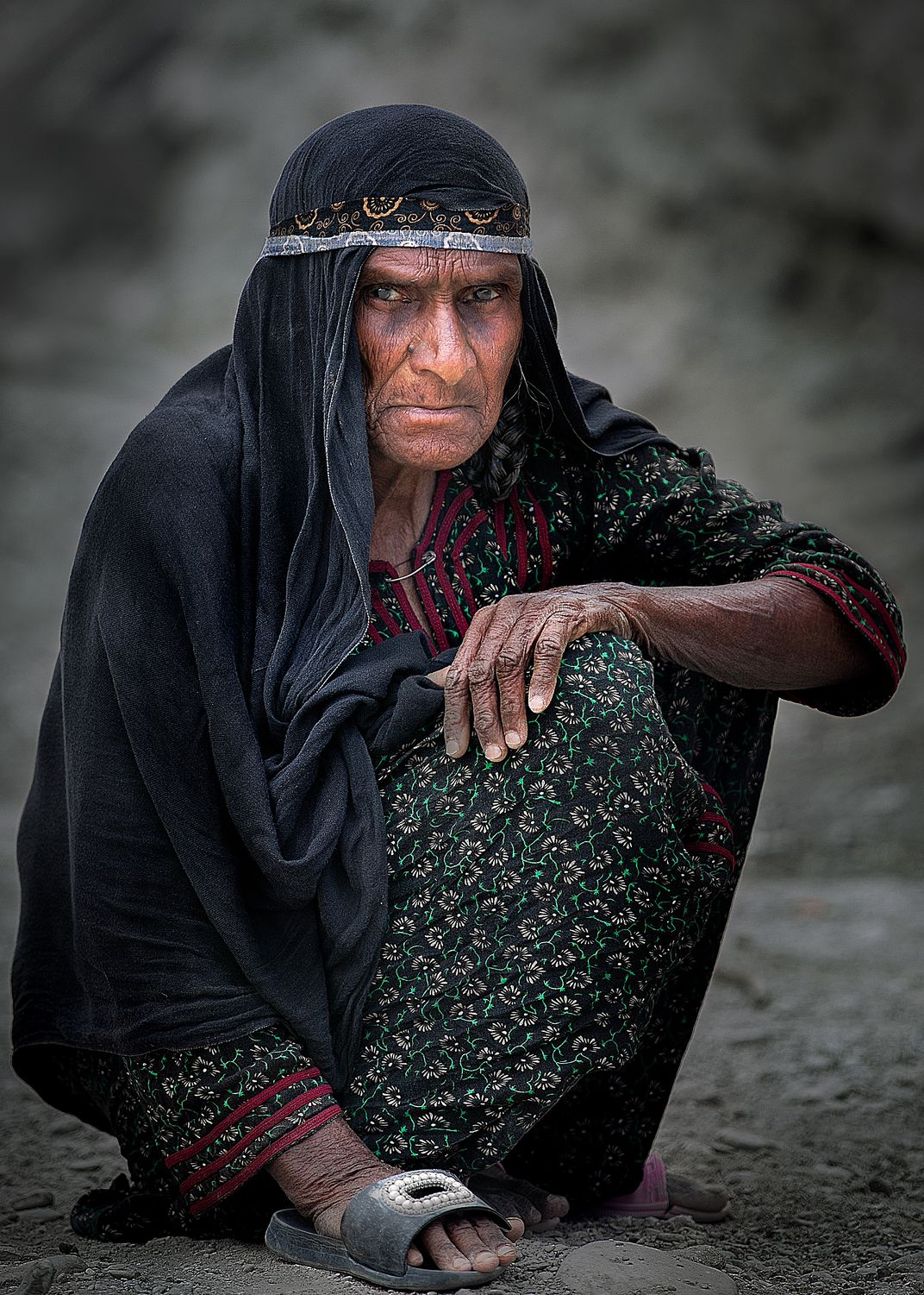 The fire of the gaze of the deprived old women of distant lands ...