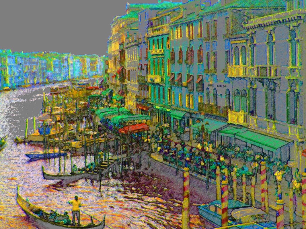 Venice -Grand Canal gondolas as Matisse style | Smithsonian Photo ...