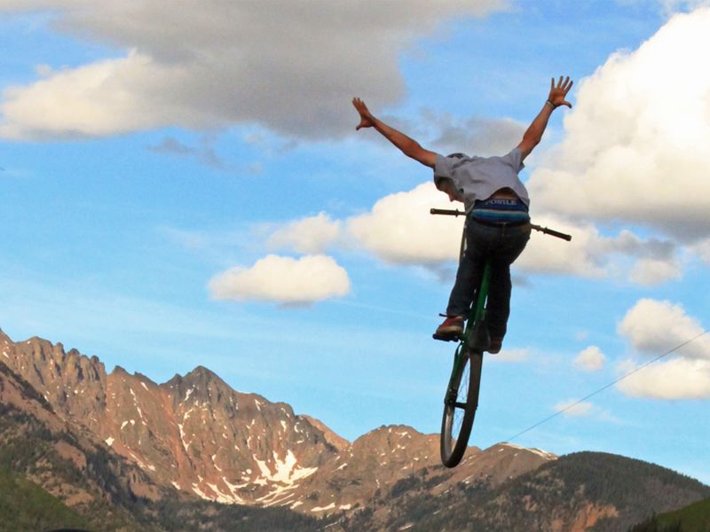 Extreme sport craze, slopestyle bike competition in Colorado ...